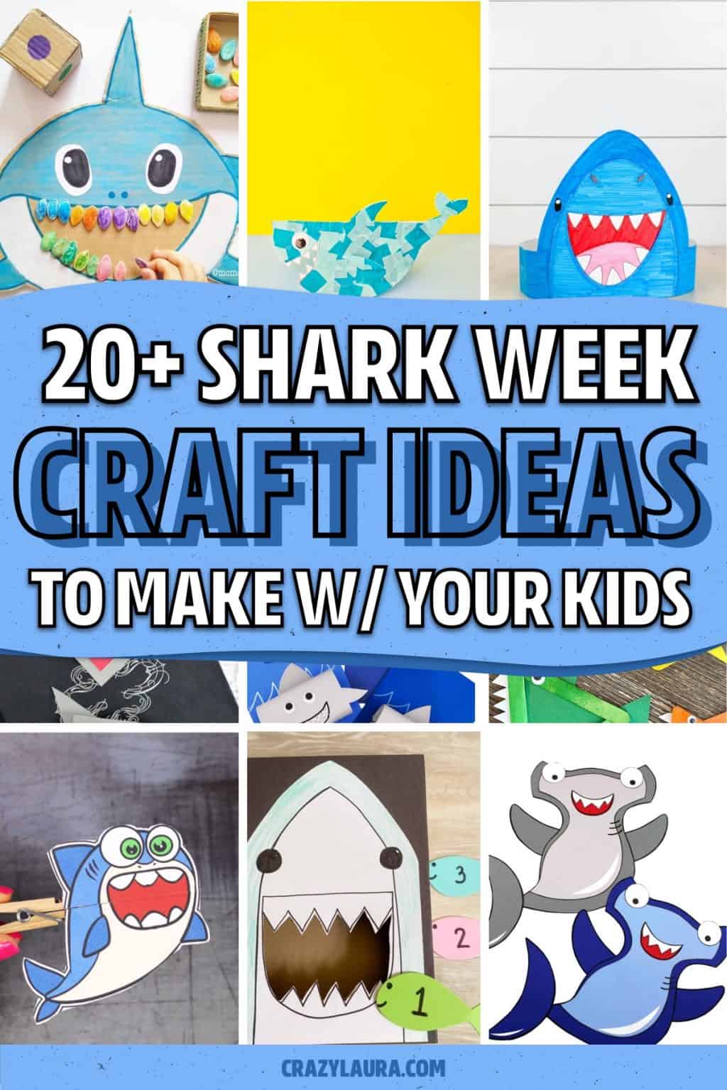 20+ Super Cute Shark Crafts & Ideas For Kids - Crazy Laura