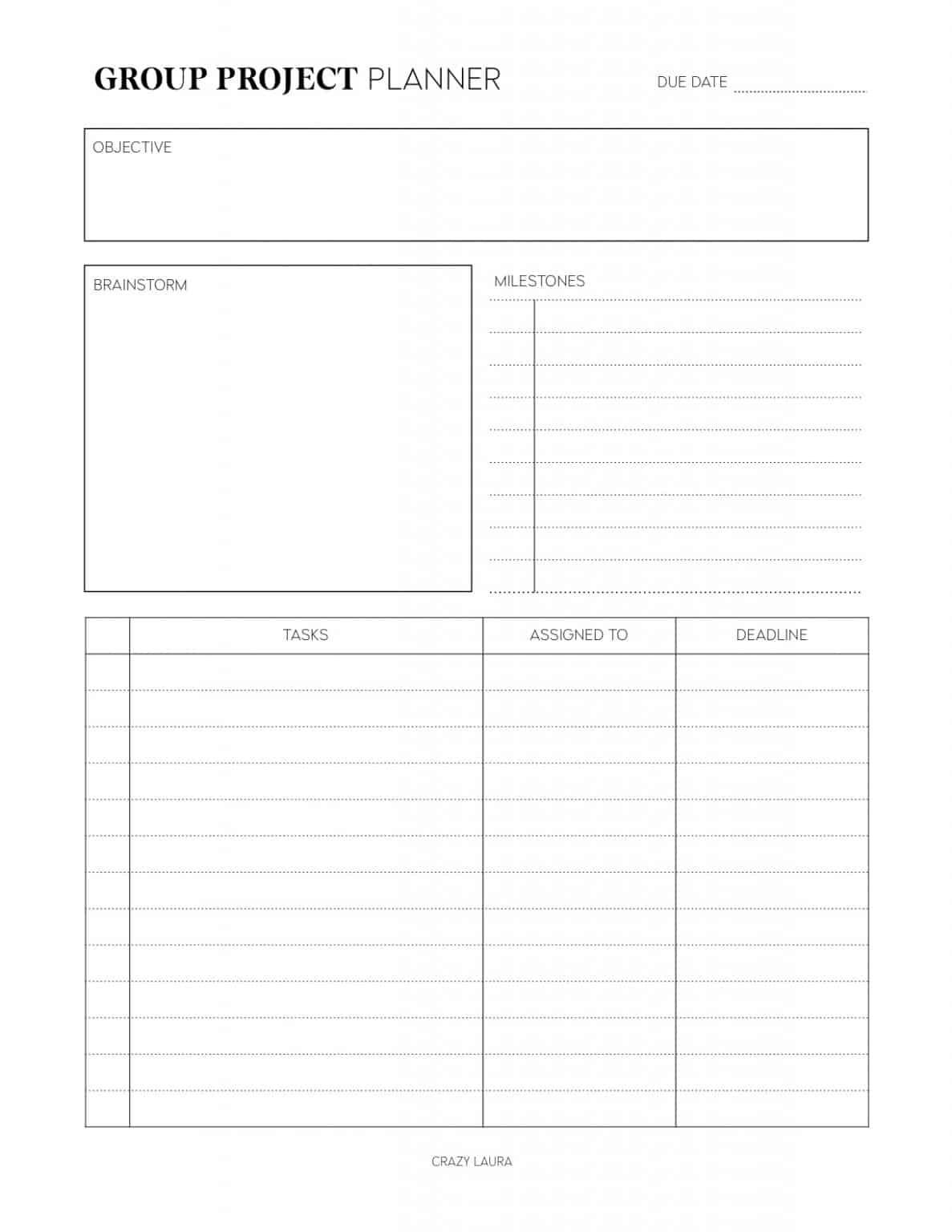 Student Planner Printable Pack With 16 Pages - Crazy Laura