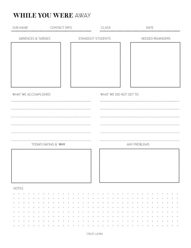 Free Teacher Printables & Trackers Mini PDF Pack - Crazy Laura