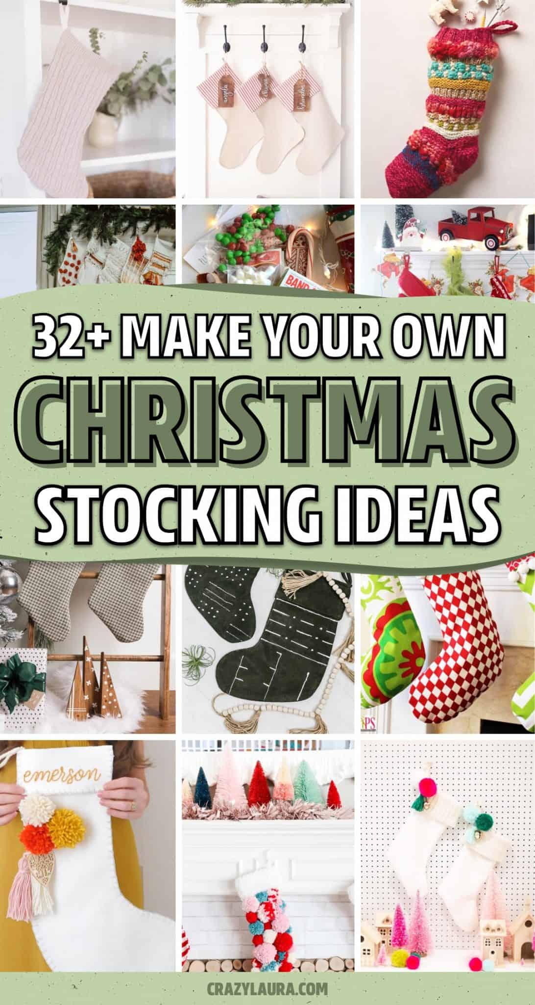 34+ Best DIY Christmas Stockings & Patterns For 2022 - Crazy Laura
