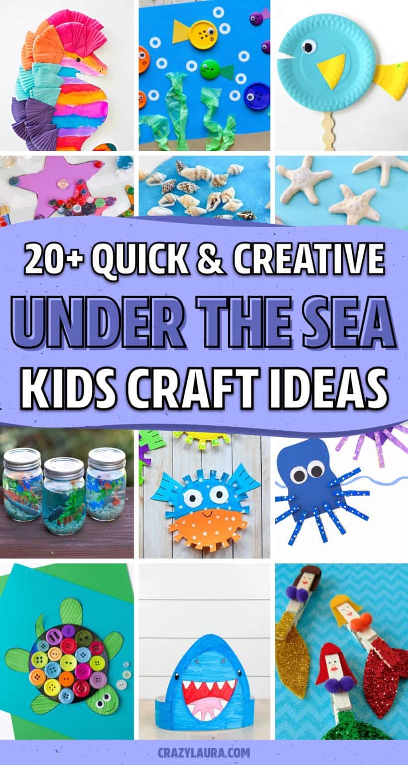 20+ Best Ocean Crafts & Tutorial Ideas For Kids - Crazy Laura