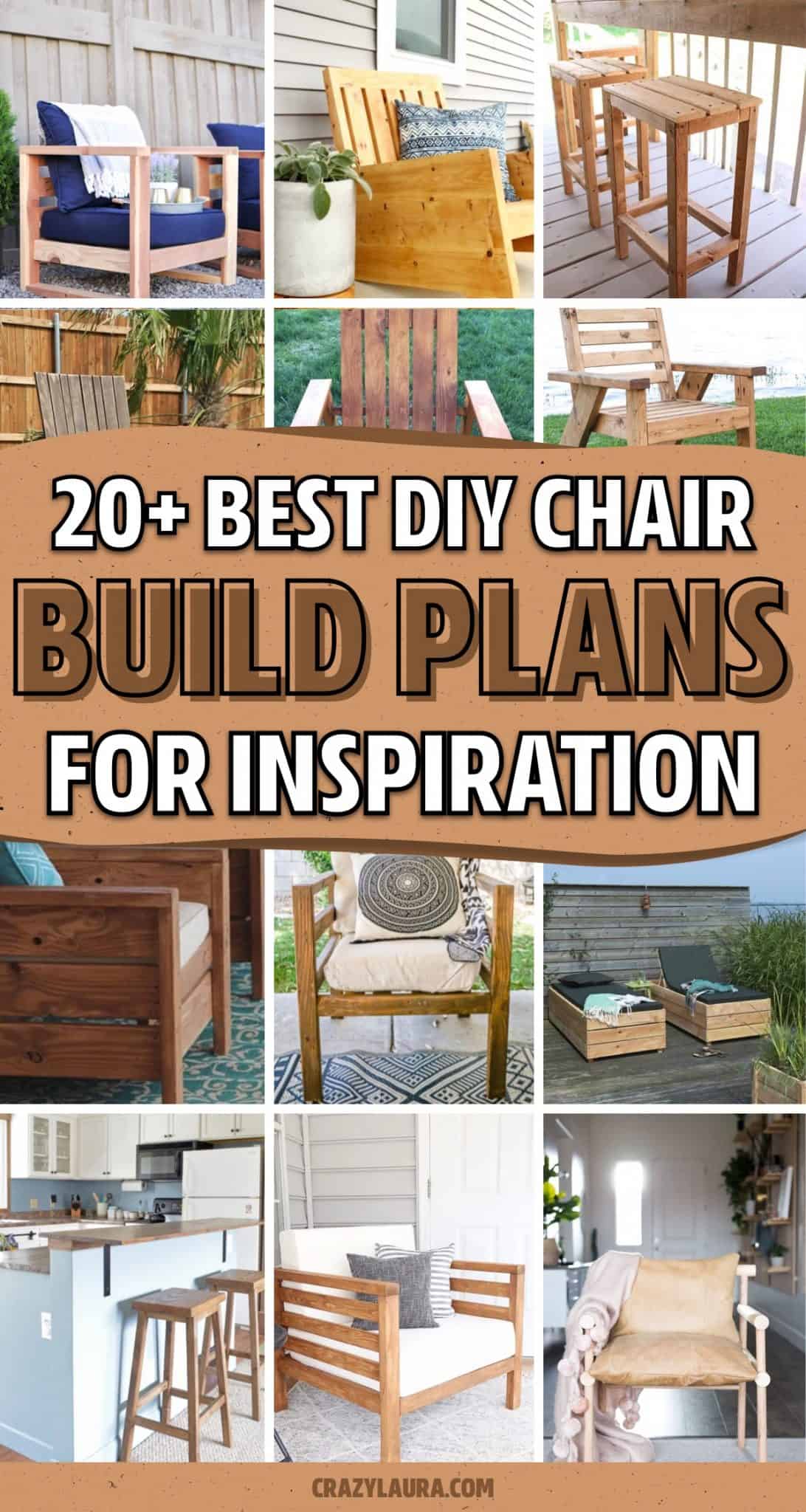 20+ Best DIY Chairs & Free Step by Step Build Plans - Crazy Laura