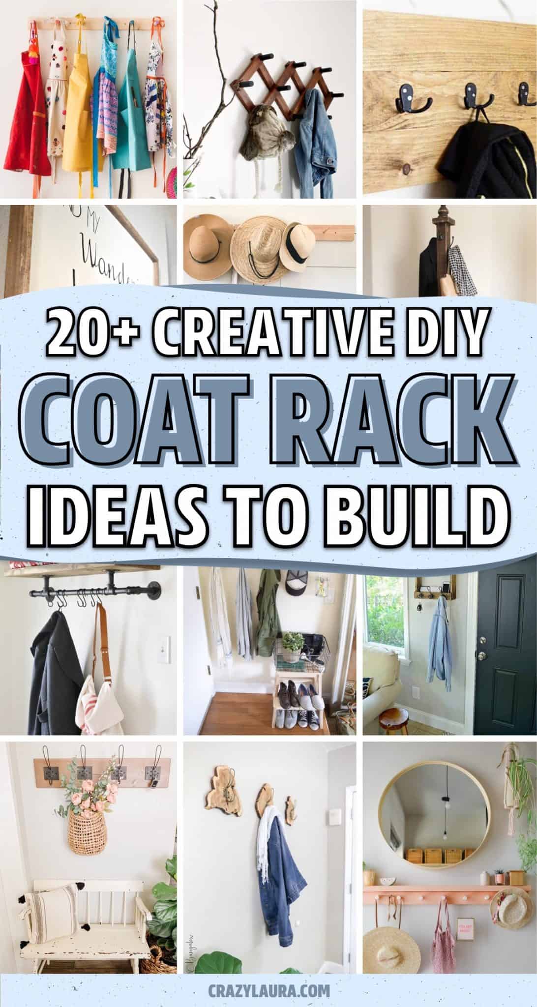 20+ Best DIY Coat Racks & Storage Build Plan Ideas - Crazy Laura