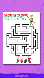 8 Free Fun Christmas Printable Maze Worksheets - Crazy Laura