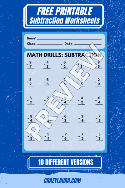 10 Free Fun Subtraction Worksheet Printables For Kids In 2025