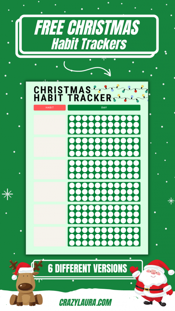 Free 6 Christmas Habit Trackers You Need For The Holidays