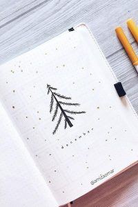 20+ Festive Christmas Bullet Journal Cover Page Ideas