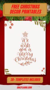 30+ Best Christmas Decor Printables To Make In