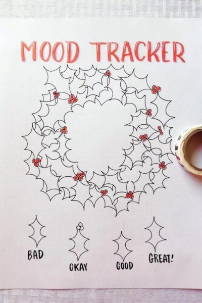 20+ Christmas Bullet Journal Mood Tracker Ideas For