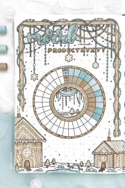 20+ Christmas Bullet Journal Mood Tracker Ideas For