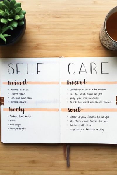 15 Motivational Self Care Bullet Journal Pages In