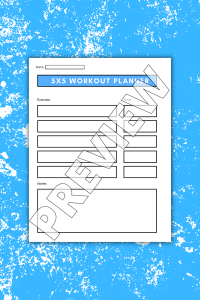 4 Free Printable 5x5 Workout Planner - Crazy Laura