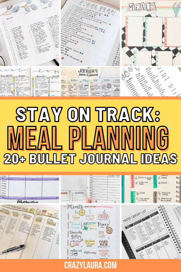 Stay on Track: 20+ Meal Planning Bullet Journal Ideas