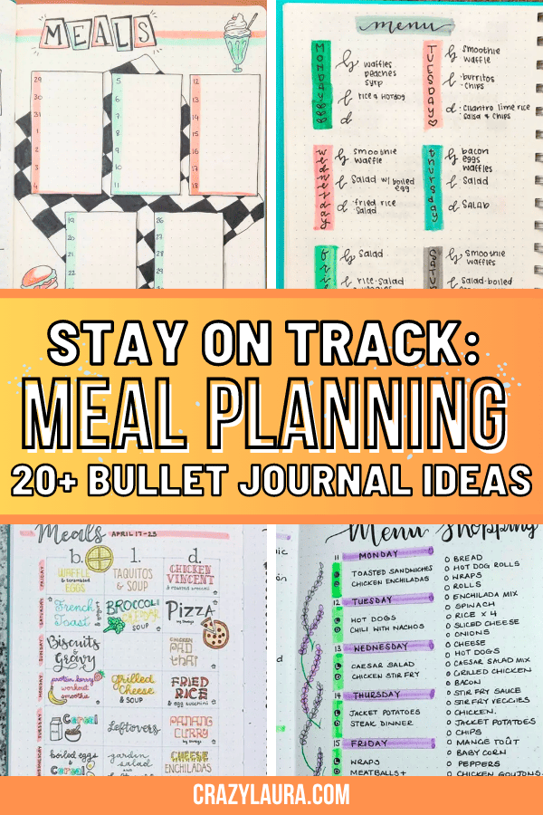 Stay on Track: 20+ Meal Planning Bullet Journal Ideas