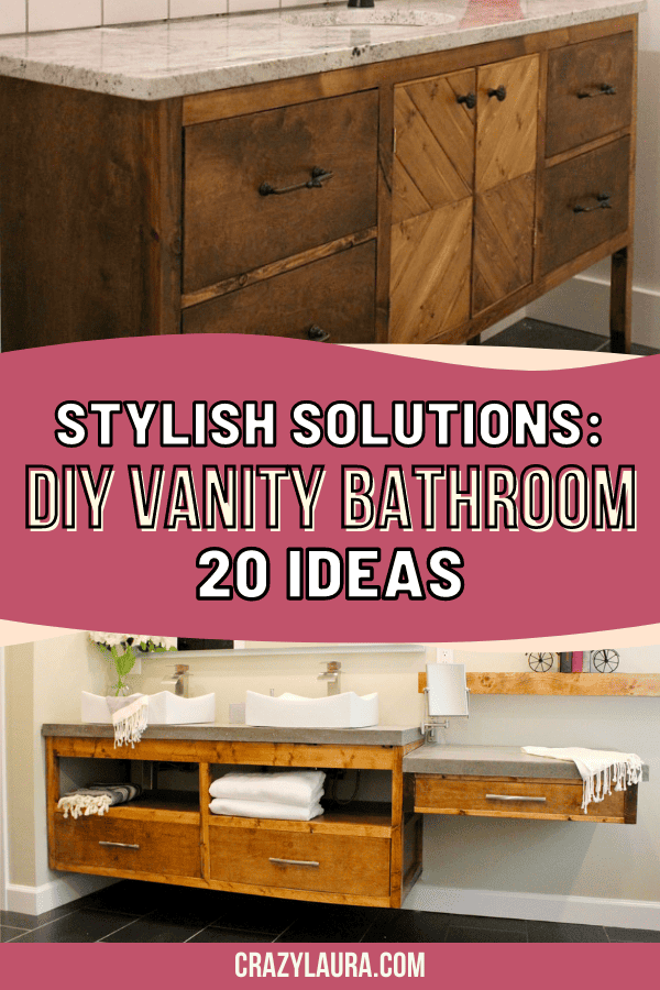 Stylish Solutions: 20+ DIY Vanity Bathroom Ideas - Crazy Laura