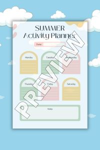 10 Fun & Free Summer Activity Planner Printables For