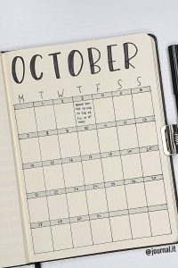 20+ Simple Minimalist Monthly Bullet Spreads For