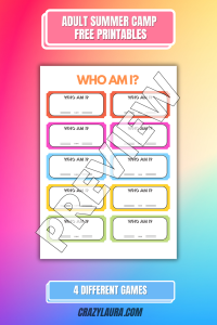 Create and Connect: Free 4 Adult Summer Camp Printables
