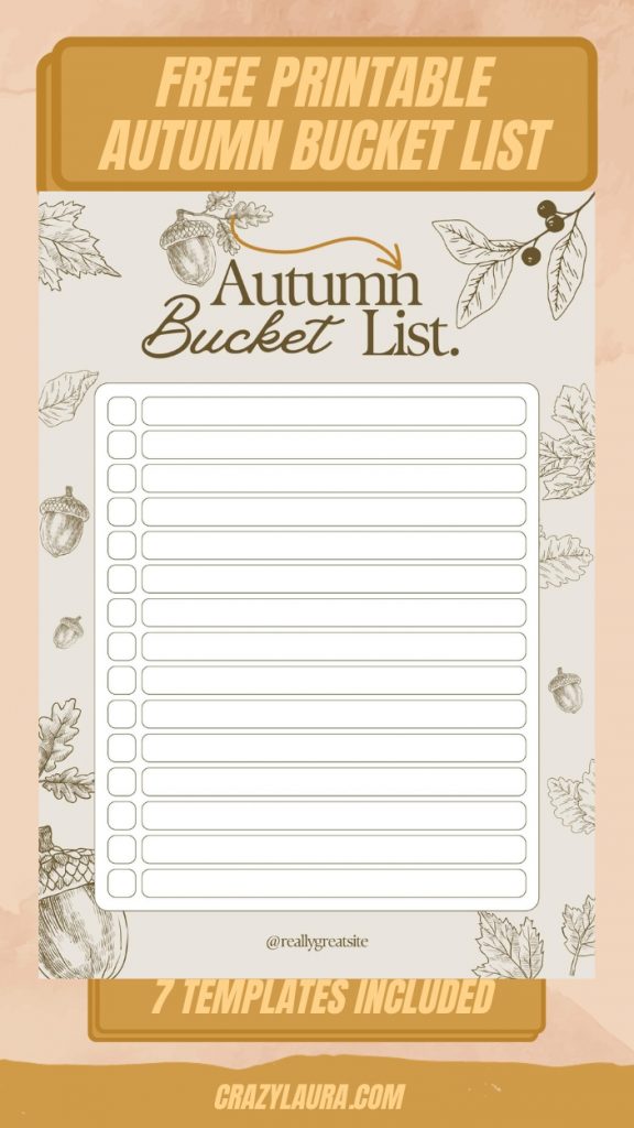 Fall for These 7 Awesome Autumn Bucket List Printables