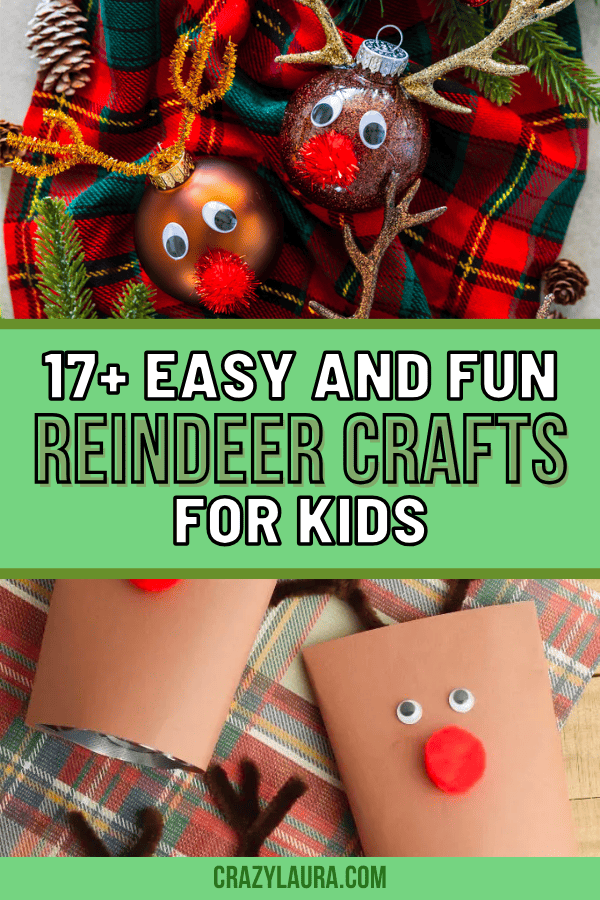 17+ Easy and Fun Reindeer Crafts for Kids - Crazy Laura
