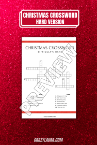 Festive Fun: 3 Free Christmas Crossword Puzzles - Crazy Laura