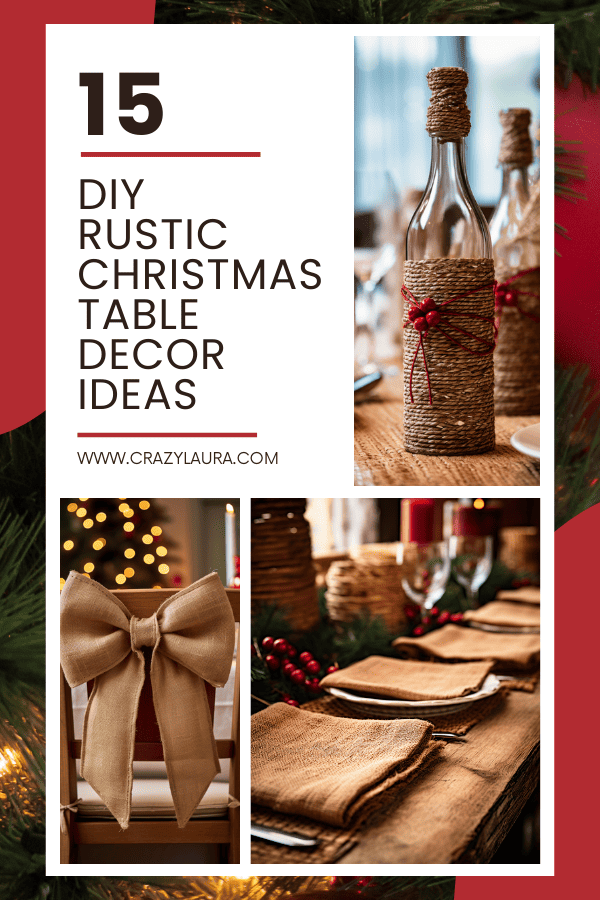Rustic Christmas Table Decorations Diy