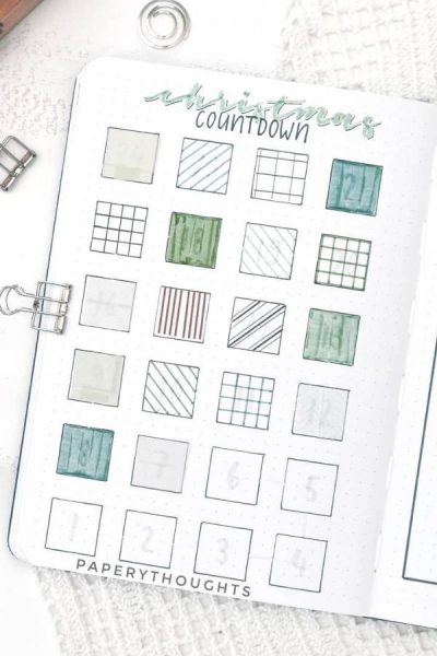 15+ Must-Have Bullet Journal Christmas Countdown Doodles