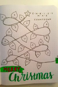 15+ Must-Have Bullet Journal Christmas Countdown Doodles