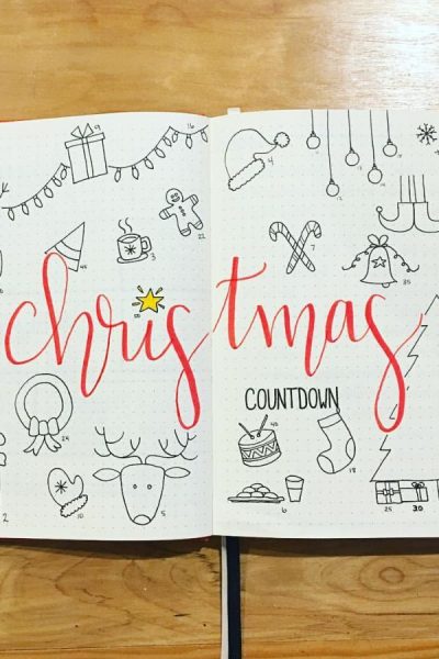 15+ Must-Have Bullet Journal Christmas Countdown Doodles