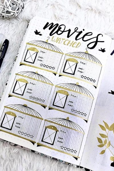 15+ Bullet Journal Movie Trackers To Unlock Cinema Magic With - Crazy Laura