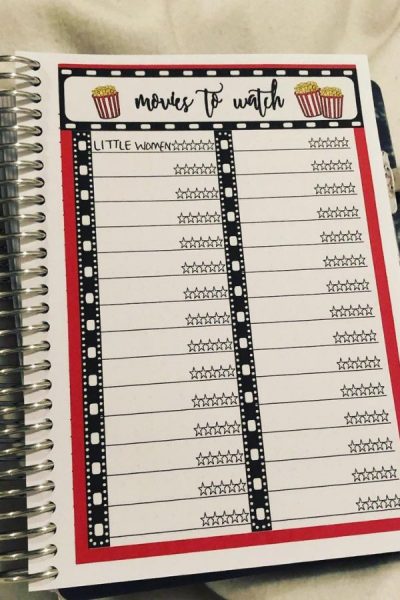 15+ Bullet Journal Movie Trackers To Unlock Cinema Magic With - Crazy Laura