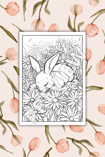 5 Free Printable Easter Bunny Coloring Pages - Crazy Laura