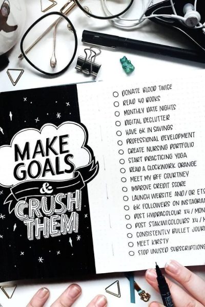 15+ Bullet Journal Goals Spread Ideas to Keep You Motivated - Crazy Laura