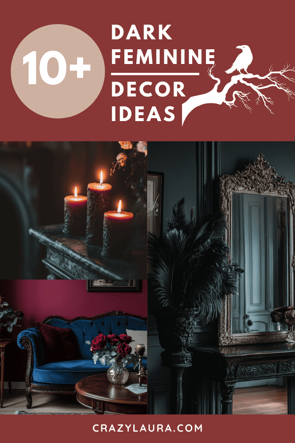 Untamed Elegance: 10+ Dark Feminine Home Decor Ideas - Crazy Laura